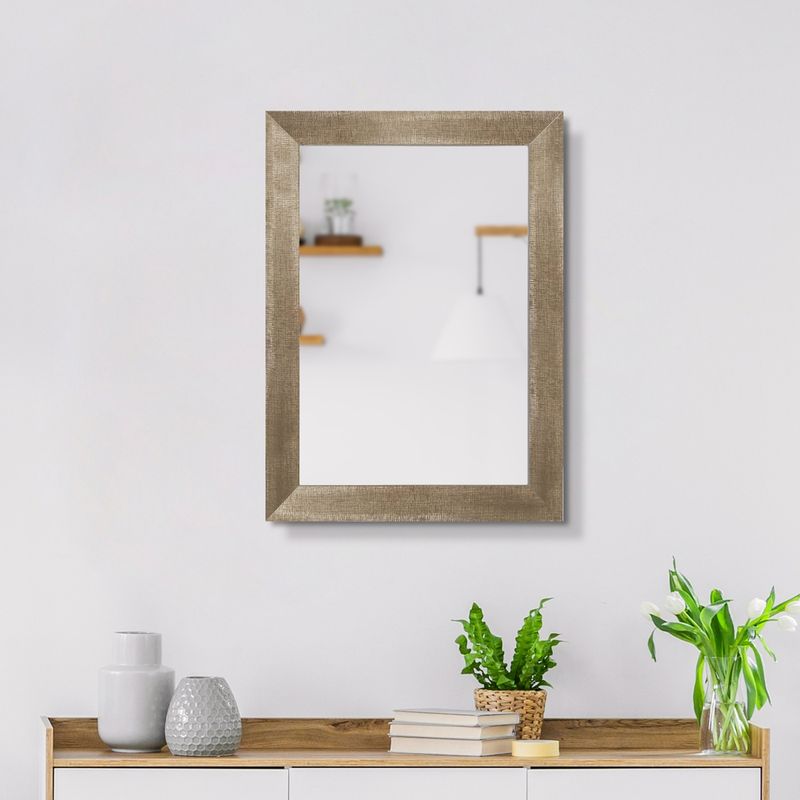 Buy HomeTown Carnival Ps Textured Frame Wall Mirror in Champagne Brown ...