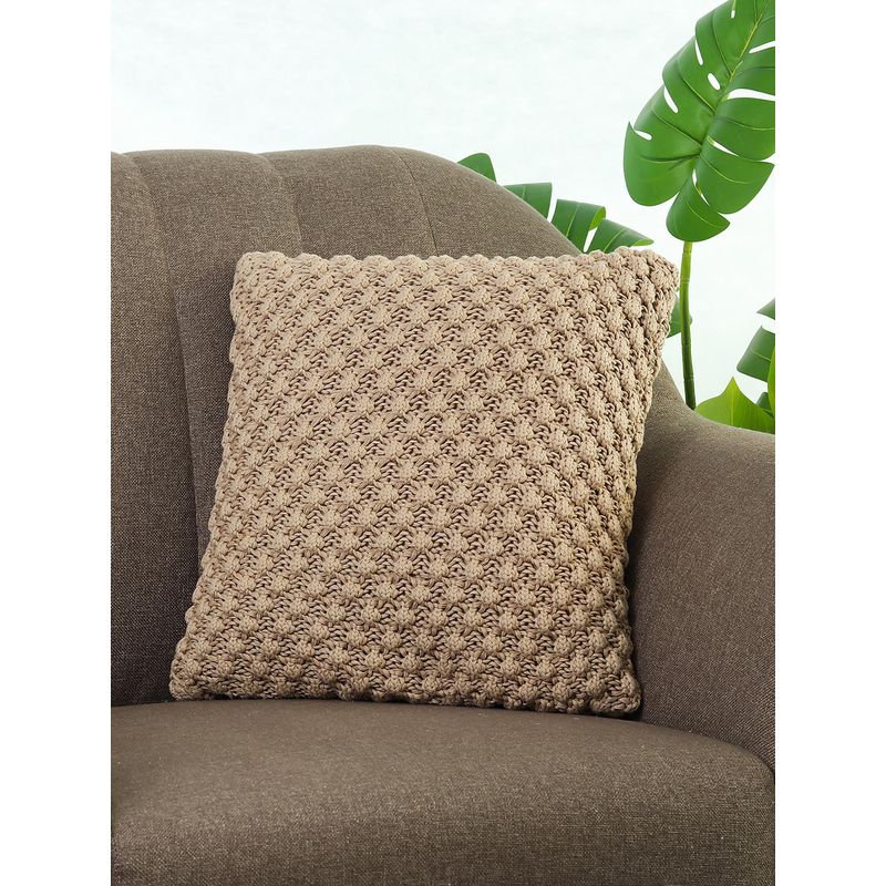 Buy PLUCHI Popcorn Knit Linen Cotton Knitted Decorative 16 x 16 Inches ...