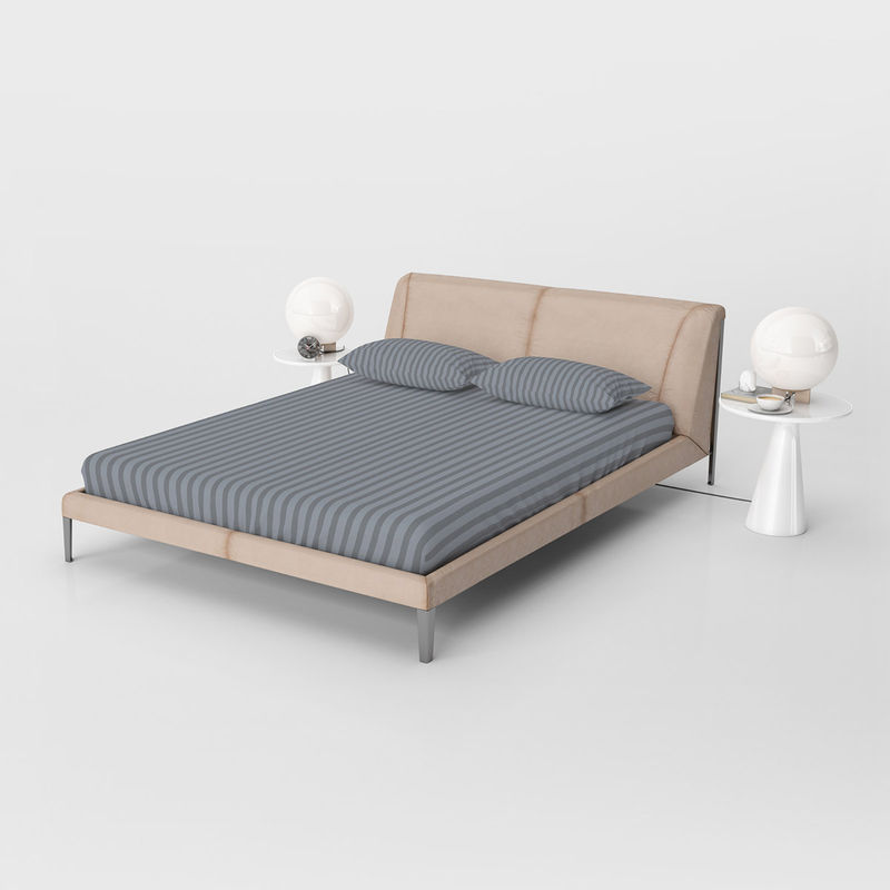 Buy The Hive Cotton Bedsheet for Double Bed with 2 Pillow Covers (Stone ...