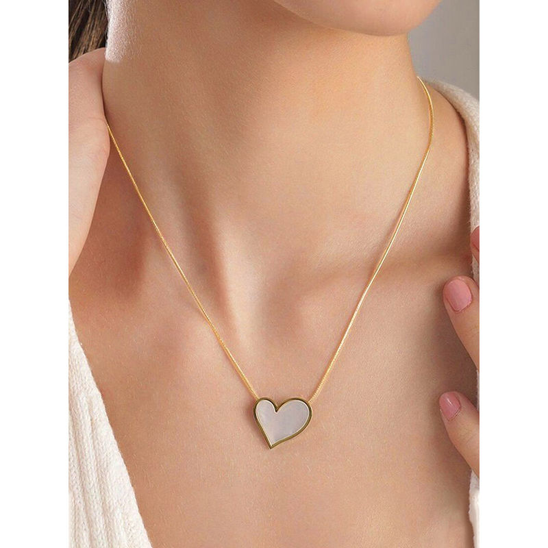 Buy Designs & You White Gold-Plated Anti Tarnish Heart Themed Mop ...