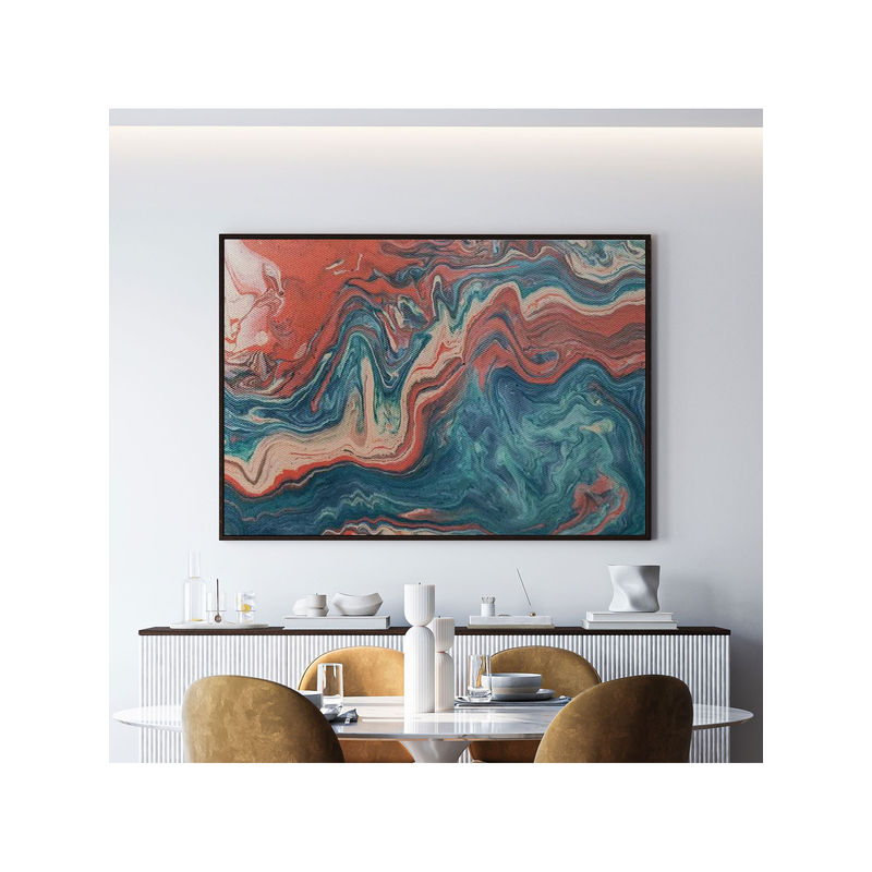 Buy ARTCREST Subtle Abstract Art Large Painting Black Box Framed Canvas ...