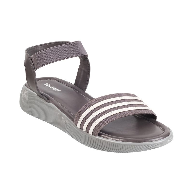 Buy Walkway Grey Stripes Sandals Online