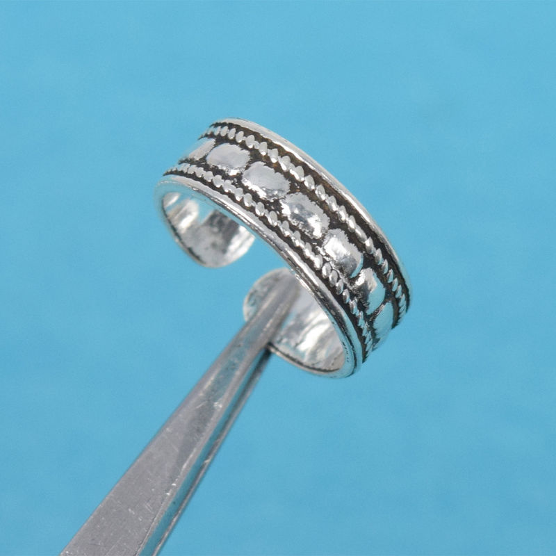 Buy Margento Jewels 925 Sterling Silver Rectangle with Beaded Line ...