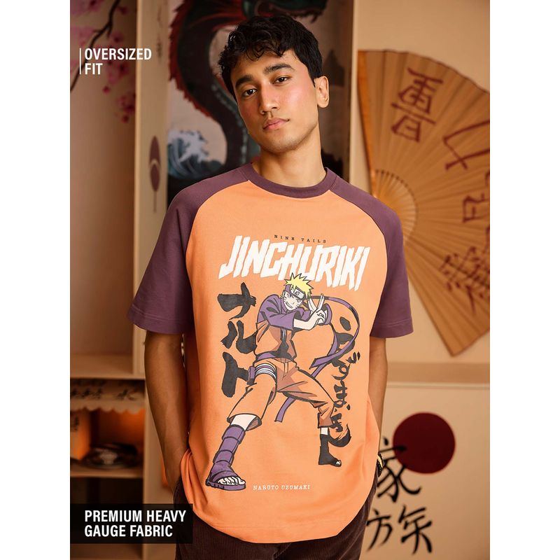 Buy The Souled Store Naruto Shippuden Jinchuriki Men Oversized T-Shirt ...