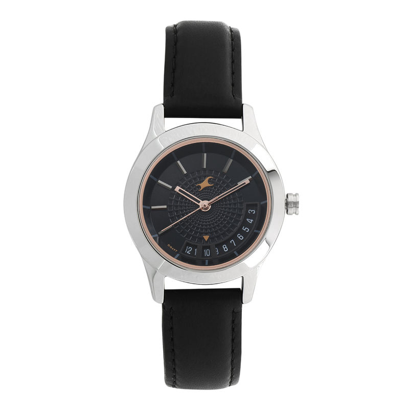 Buy Fastrack All Nighters Black Dial Leather Strap Watch Online