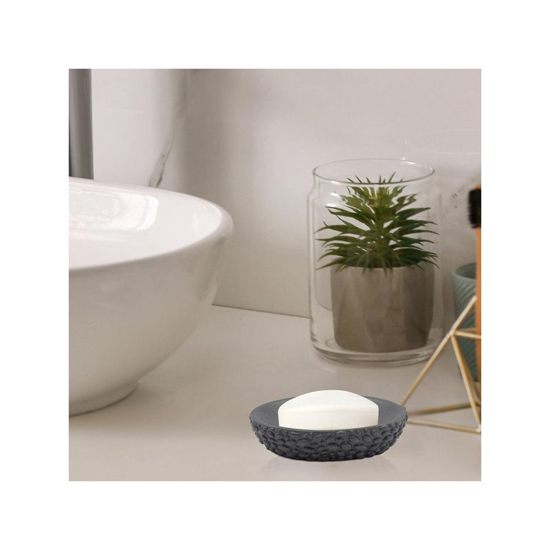 Buy OBSESSIONS Polyresin Soap Dish with Hole Black Online