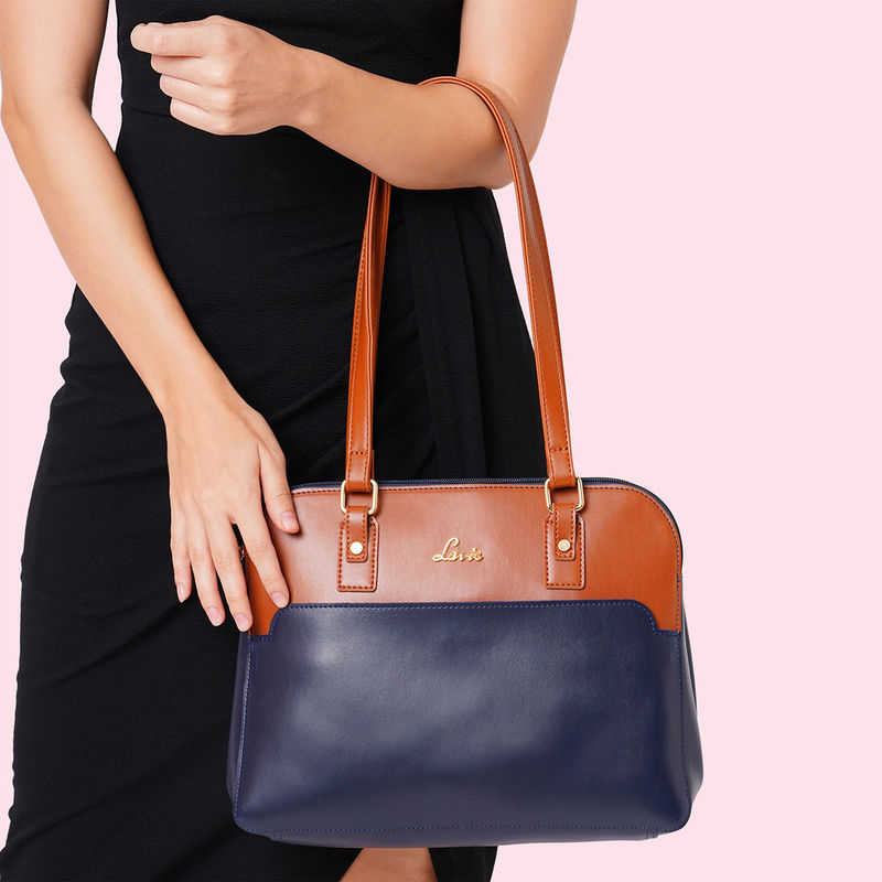 Buy Lavie Womens Hilite Mobox 2C Satchel Navy (M) Online