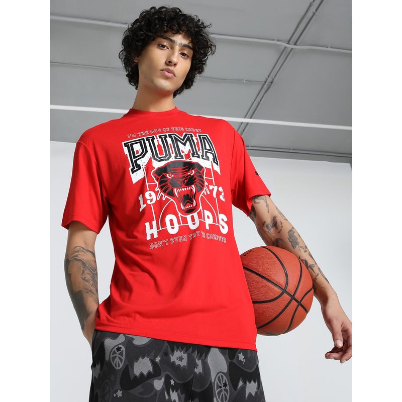 Buy Puma Rival Rage Relaxed Fit Men's Red T-shirts Online