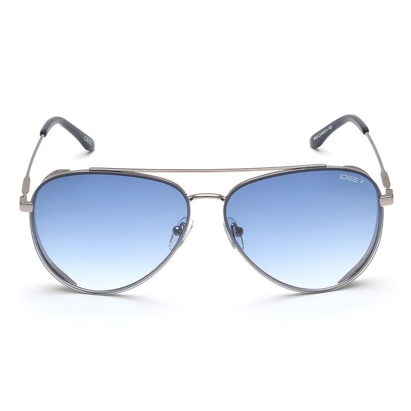 Buy IDEE Blue Gradient Lens Pilot Sunglass Full Rim Shiny Light Gun ...