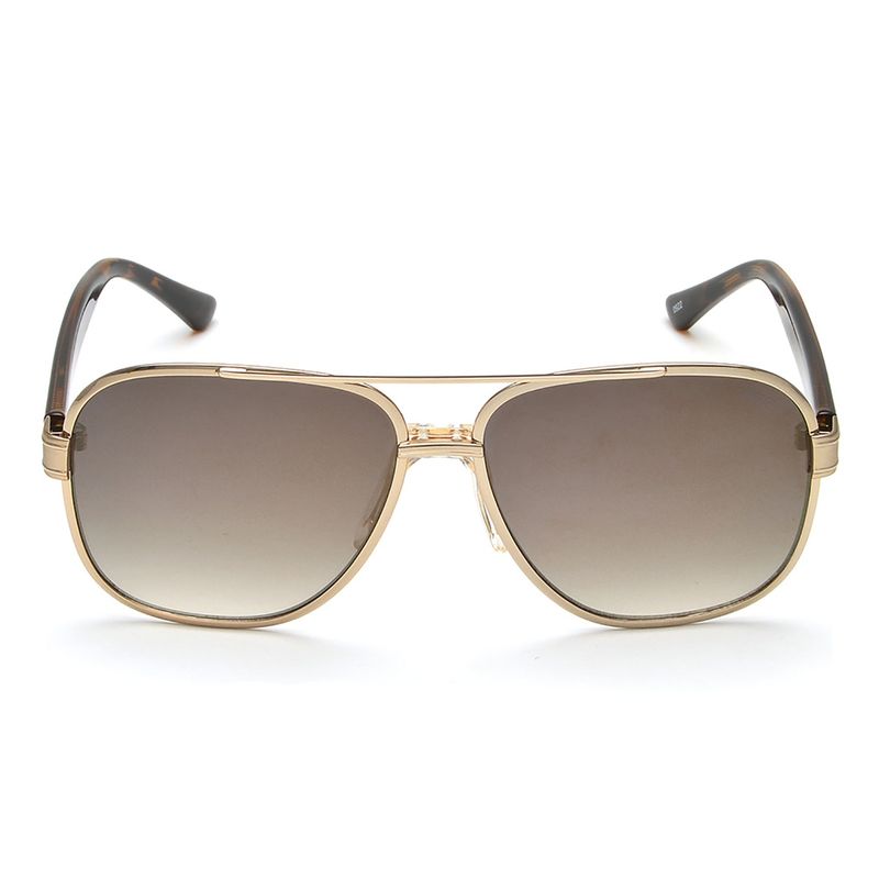 Buy IDEE Green Gradient Lens Square Sunglass Full Rim Shiny Light Gold ...