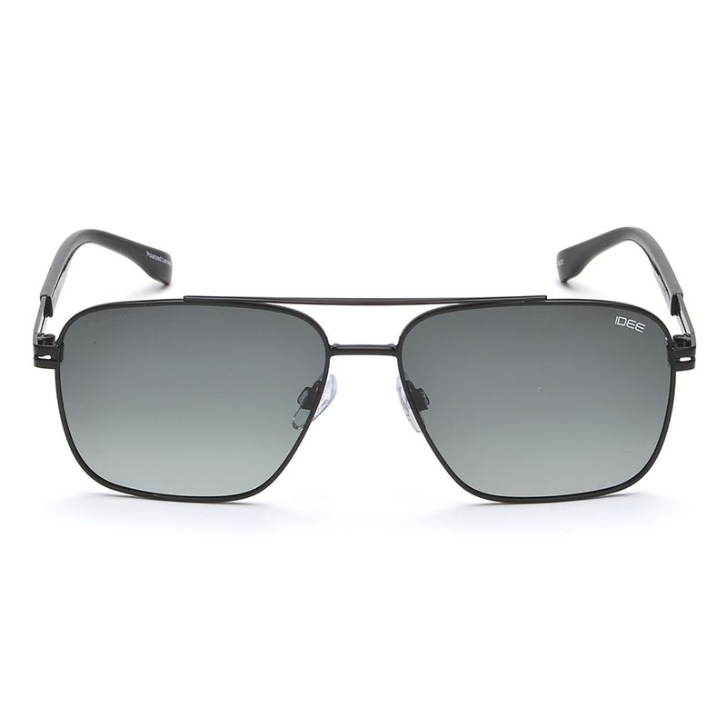 Buy IDEE Green Gradient Lens Square Sunglass Full Rim Shiny Black Frame ...