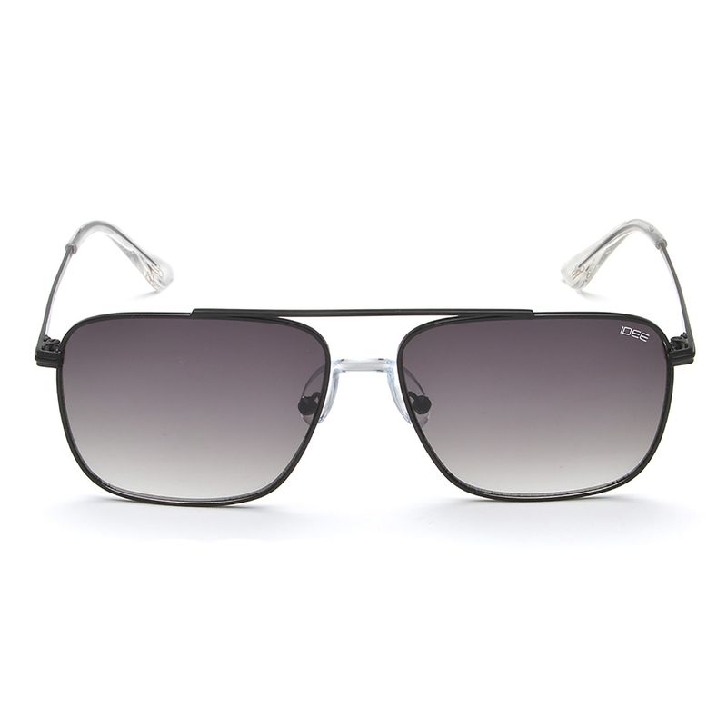 Buy IDEE Green Gradient Lens Rectangular Sunglass Full Rim Shiny Black ...