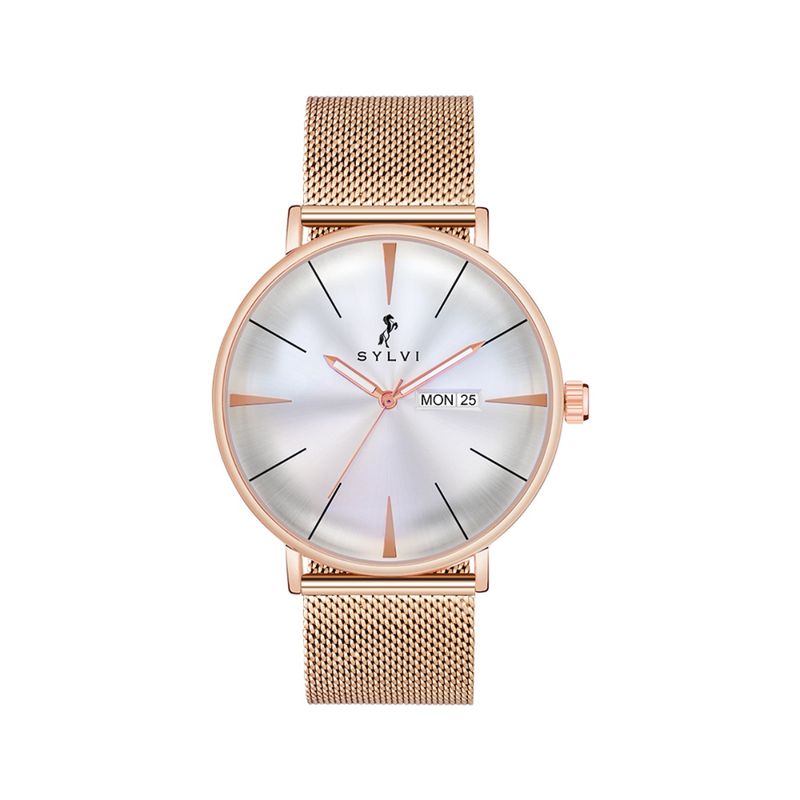 Buy Sylvi ELAGODUM Rose Gold Chain Casual Watch for Men Online