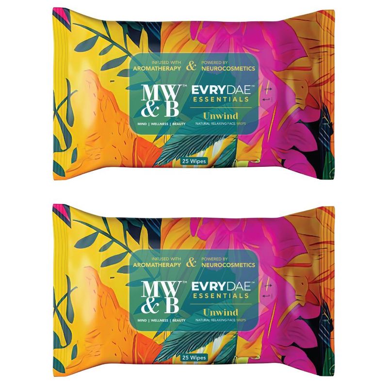 Buy MW&B Everydae Essentials Unwind Relaxing Face Wipes - Pack Of 2 Online