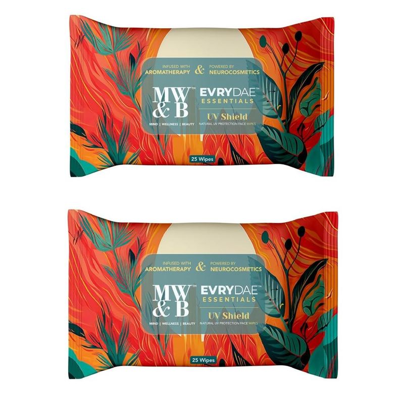 Buy MW&B Everydae Essentials UV Shield Face Wet Wipes - Pack Of 2 Online