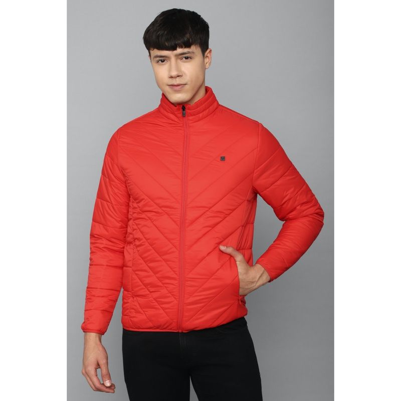 Buy Allen Solly Men Red Quilted Full Sleeves Casual Jacket Online