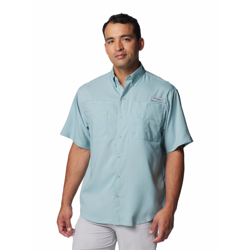 Buy Columbia Blue Solid Regular Fit Shirt Online