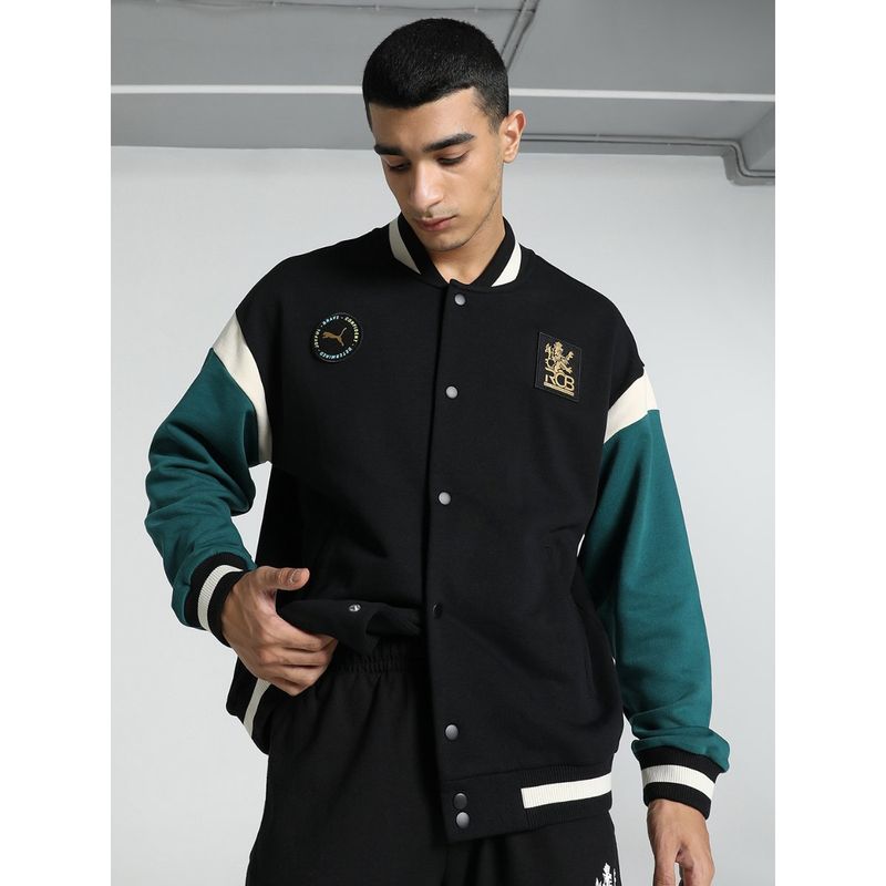 Buy Puma X Rcb Varsity Mens Black Jacket Online