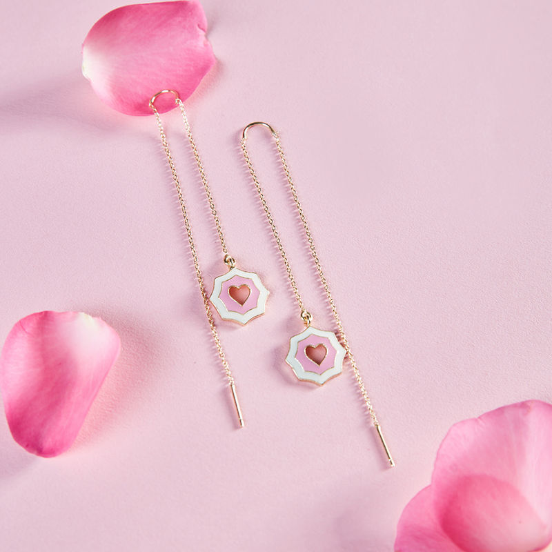 Buy Pipa Bella by Nykaa Fashion Pink and White Heart Enamel Thread ...