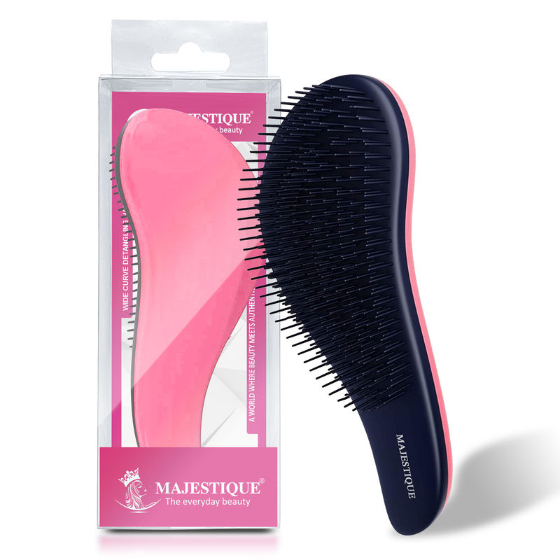 Buy Majestique Wide Curve Detangling Hair Brush Styles Brush Color May ...