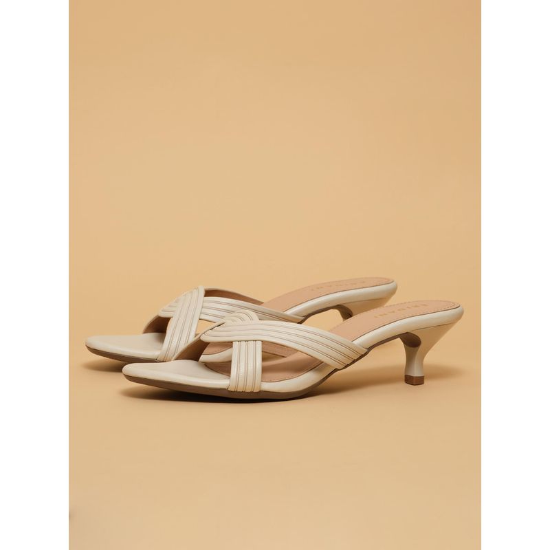 Buy Eridani Loretta Off White Workwear Sandal Heels Online