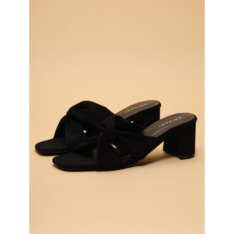 Buy Eridani Lumi Black Block Sandal Heels Online