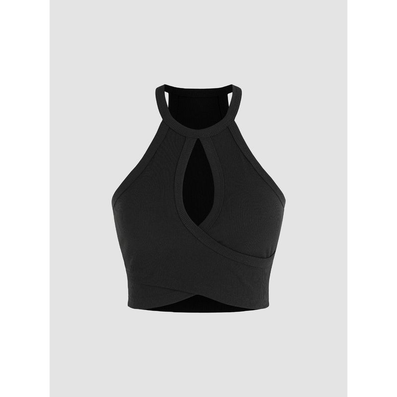 Buy Cider Solid Rib Cut Out Tank Top Online