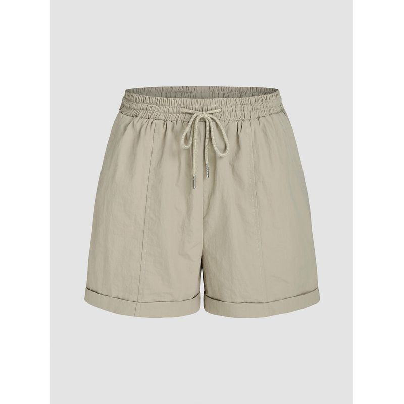 Buy Cider Solid Drawstring Mini Shorts Online