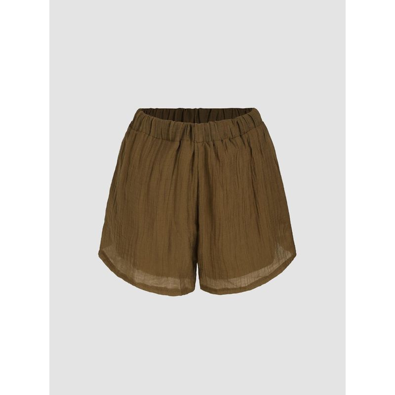 Buy Cider Solid Elastic Mini Shorts Online