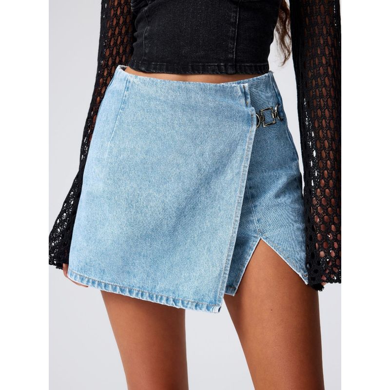 Buy Cider Denim Mid Waist Split Shorts Online