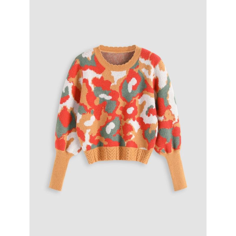 Buy Cider Flora Trim Colourful Sweater Online