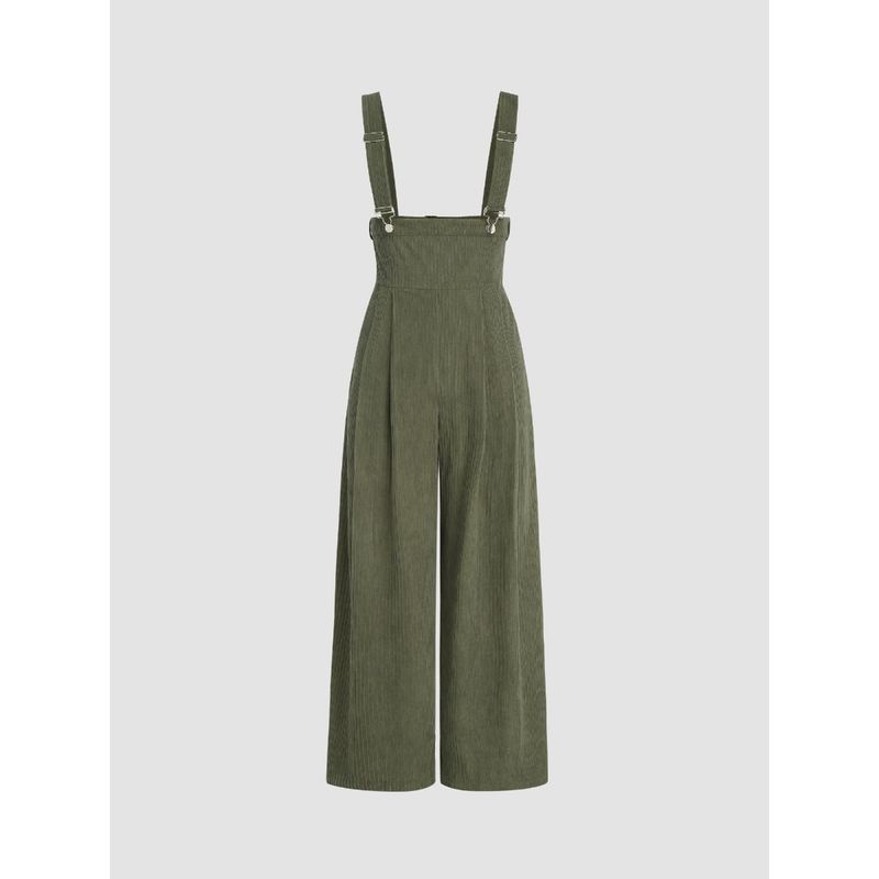 Buy Cider Corduroy Solid Pocket Jumpsuit Online