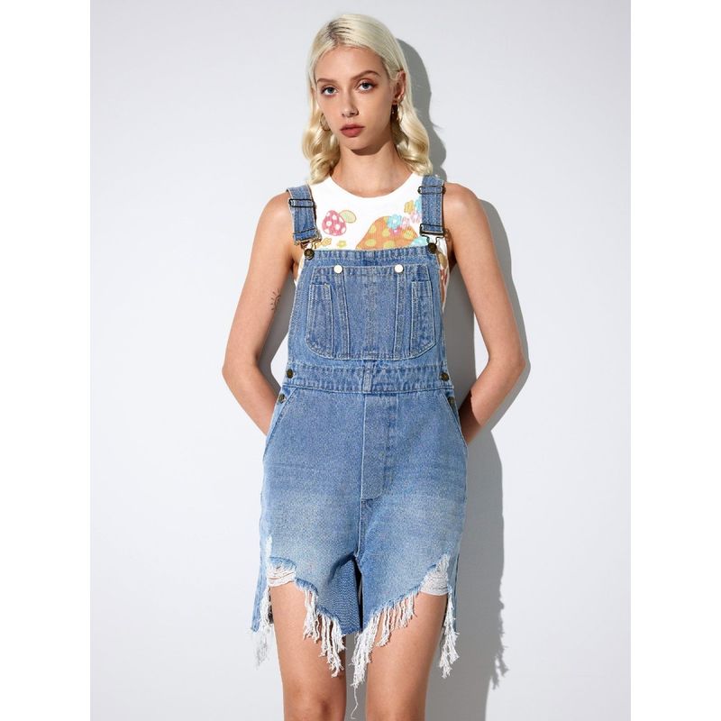 Buy Cider Denim Ripped Pocket Dungaree Online