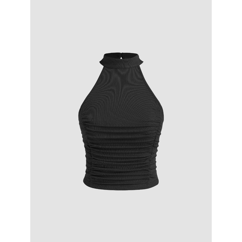 Buy Cider Ruched Cut Out Crop Top Online