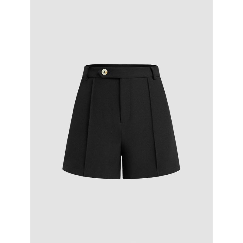 Buy Cider Woven Mid Rise Ruched Pocket Solid Shorts Online