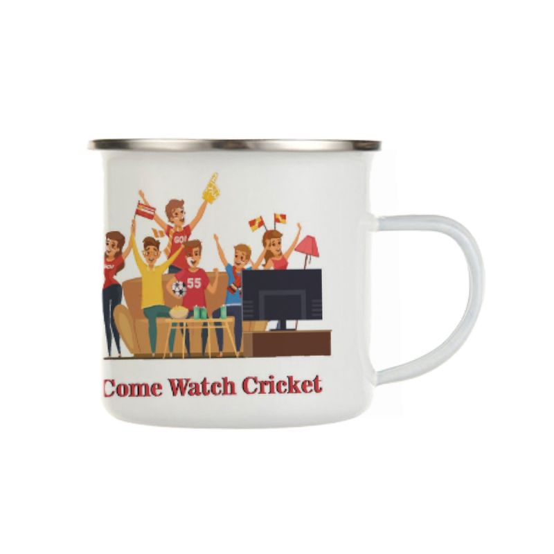 Buy Indigifts Cricket Enamel Mug 250ml Unbreakable Coffee, Tea Cup ...