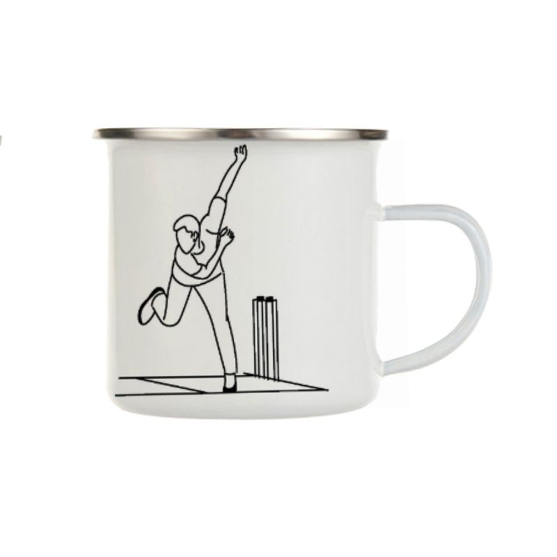 Buy Indigifts Cricket Enamel Mug 250ml Unbreakable Coffee, Tea Cup ...
