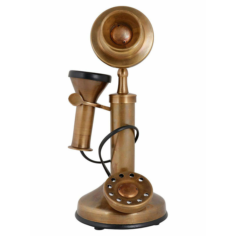 Buy Decor Antique Vintage Brass Antique Home Decorative Dummy Telephone ...