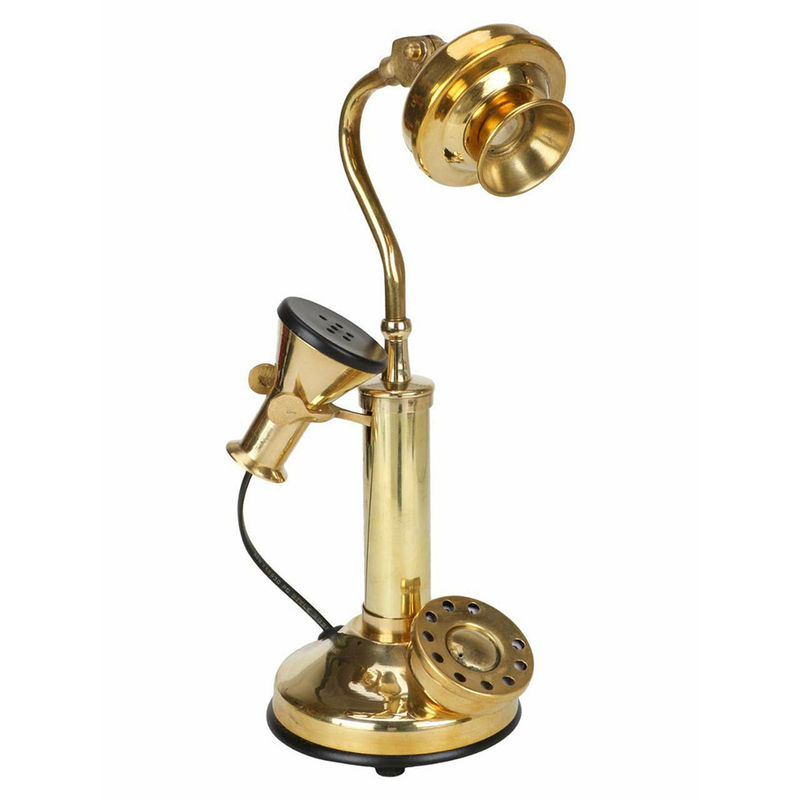 Buy Decor Antique Vintage Home Decorative Shinny Brass Swan Telephone ...