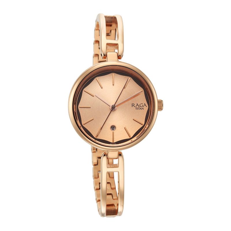 Buy Titan Raga Viva 6 2683WM01 Rose Gold Dial Multifunction Analog ...