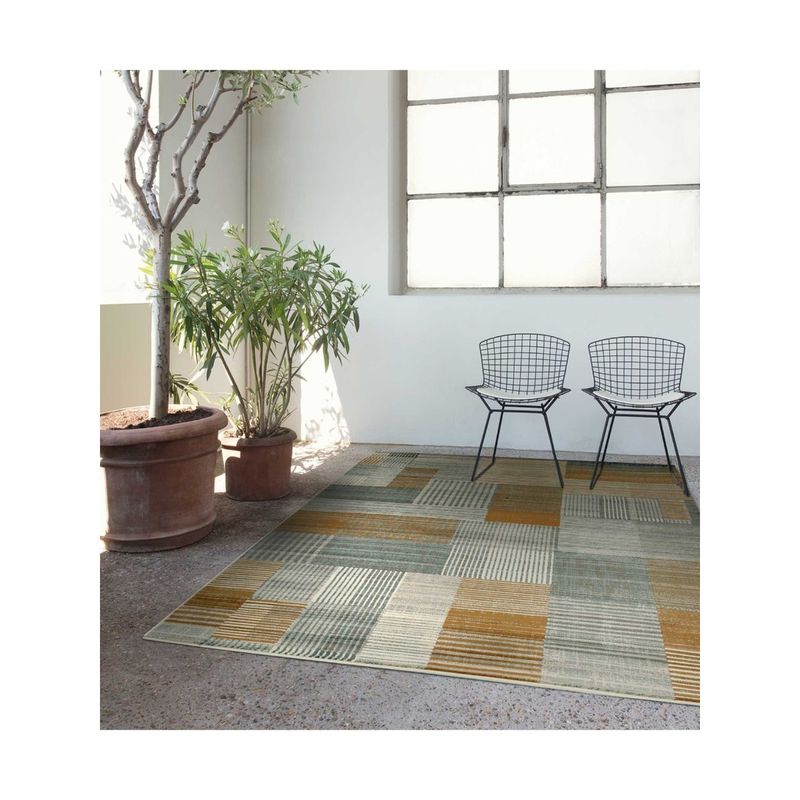 Buy Ddecor Live Beautiful Cubis Geometric Multi-Color Rug (3x5 feet) Online