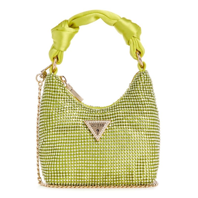Buy Guess Women'S Stone Green Aluminium Lua Mini Hobo Bag Online
