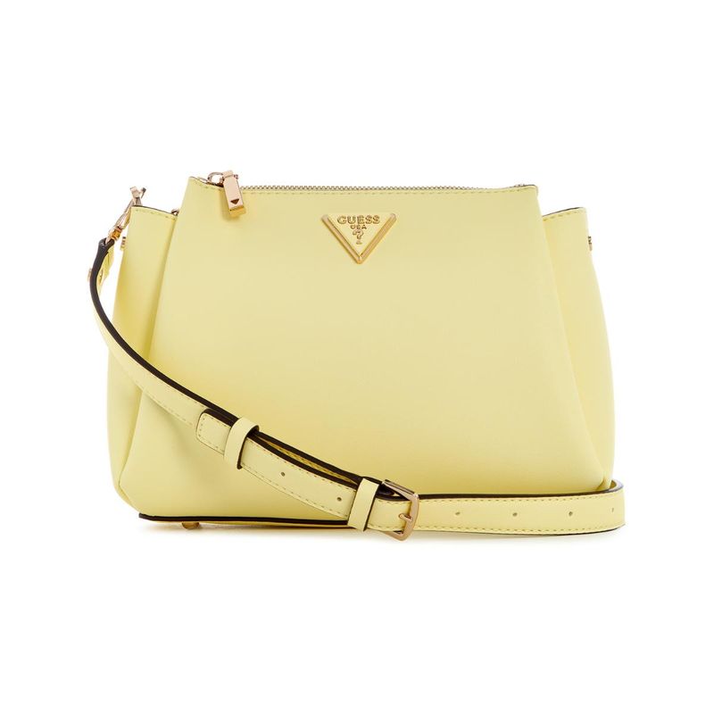Buy Guess Women'S Solid Yellow Polyurethane Iwona Crossbody Bag Online