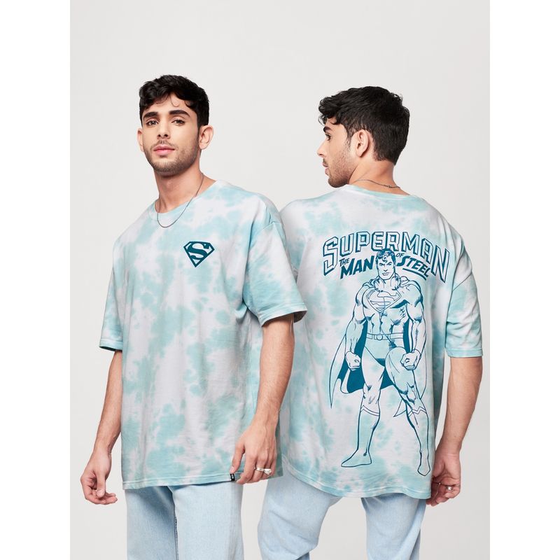 Buy The Souled Store Superman - Metropolis Blue Tie Dye Oversized T ...