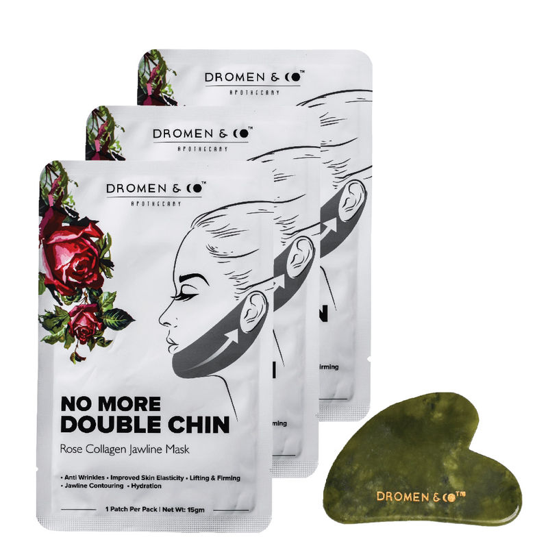 Dromen & Co Buy 3 No More Double Chin Lift Masks and Get A Jade Gua Sha ...