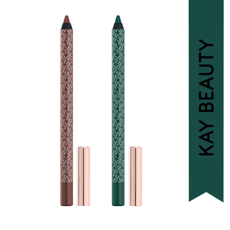 Buy Kay Beauty Shine On Combo - Gel Eye Pencils In Bronze & Green Online