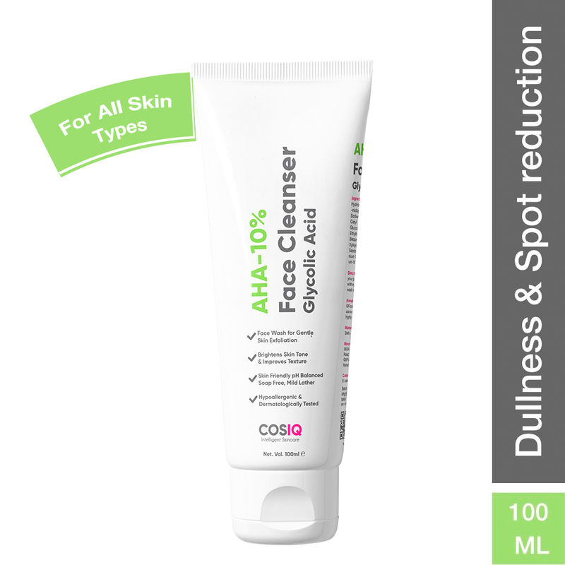 Buy Cos-IQ AHA-10% Glycolic Acid Face Cleanser Online