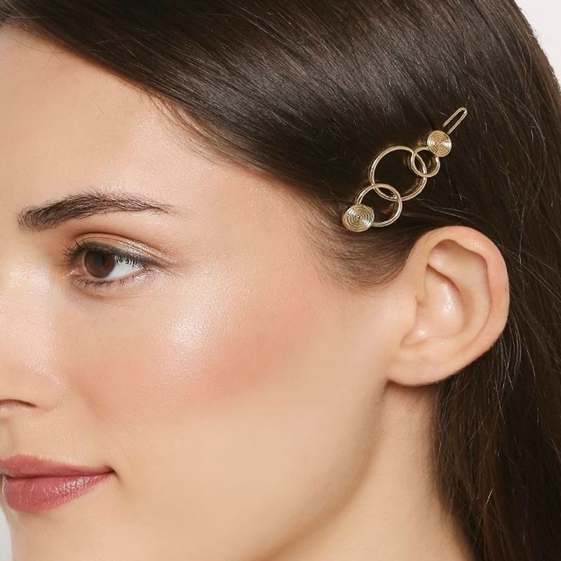 Buy Fabula Gold Tone Filigree Loops Hair Clip/Hair Pin Online