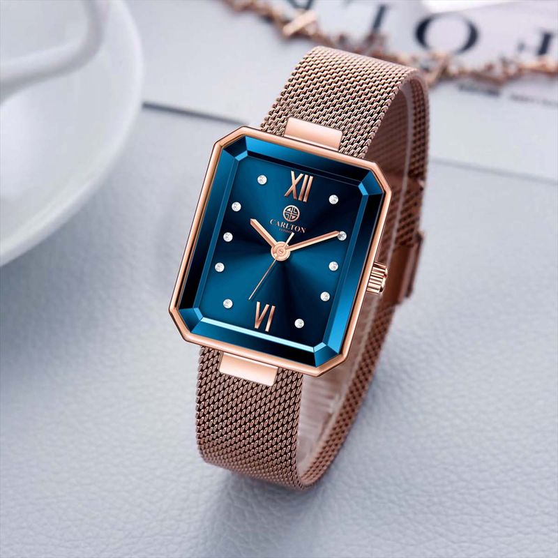 Buy Carlton London Women Brixton Blue Dial Analog Watch - CLRGMBLU (M ...