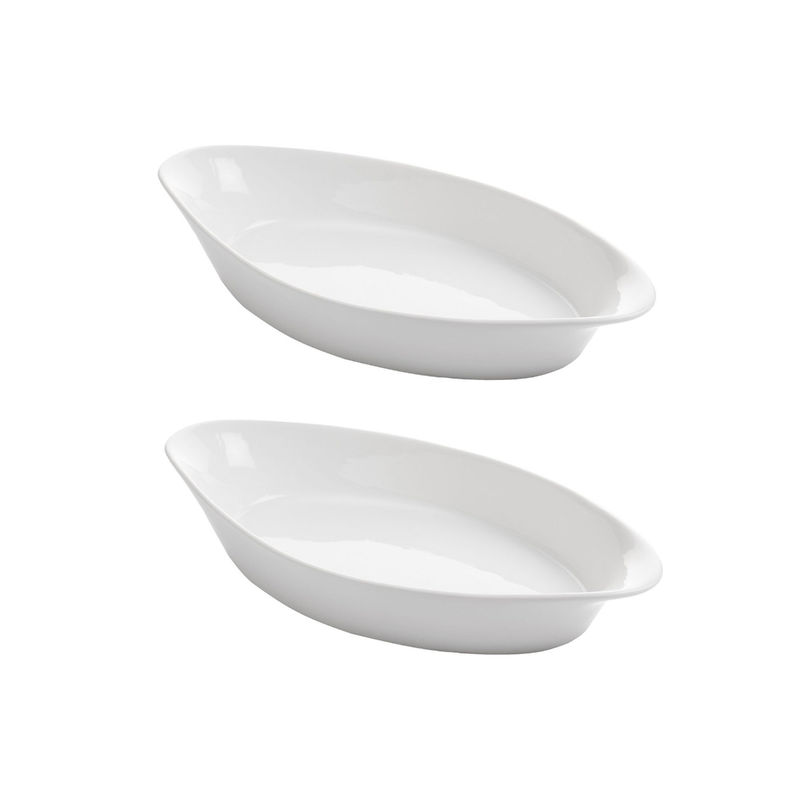 Buy CLAY CRAFT Fine Ceramic Solid Dessert Pie Dishes- 2 Pieces Online
